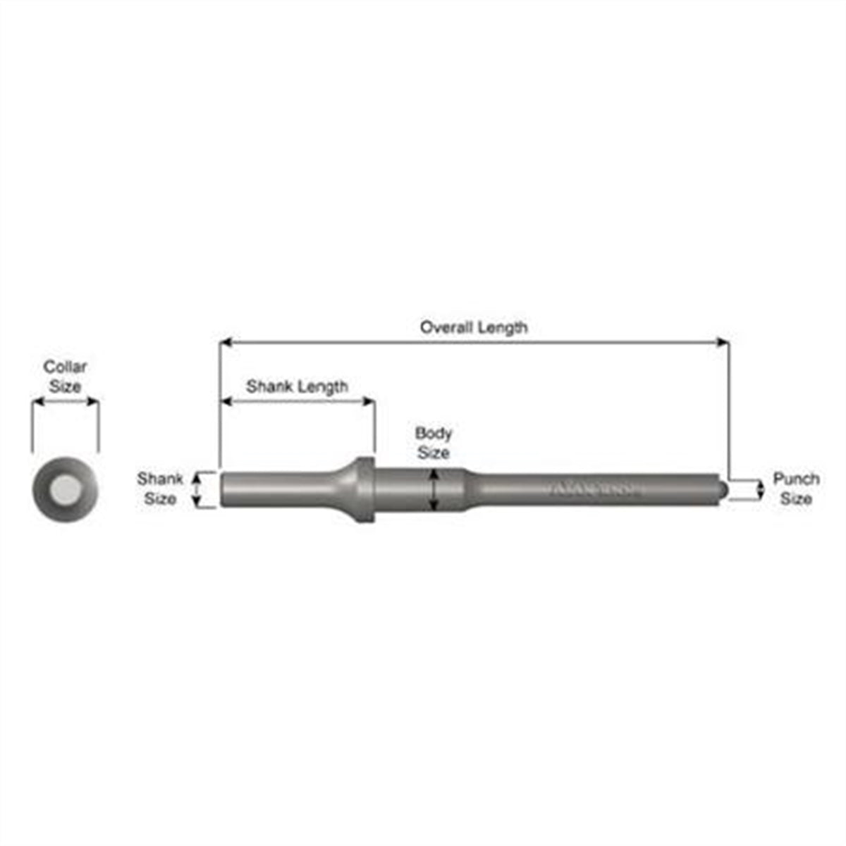 #10 Roll Pin Driver, 3/8" Ajax Tool Works — OEM Tech Tools