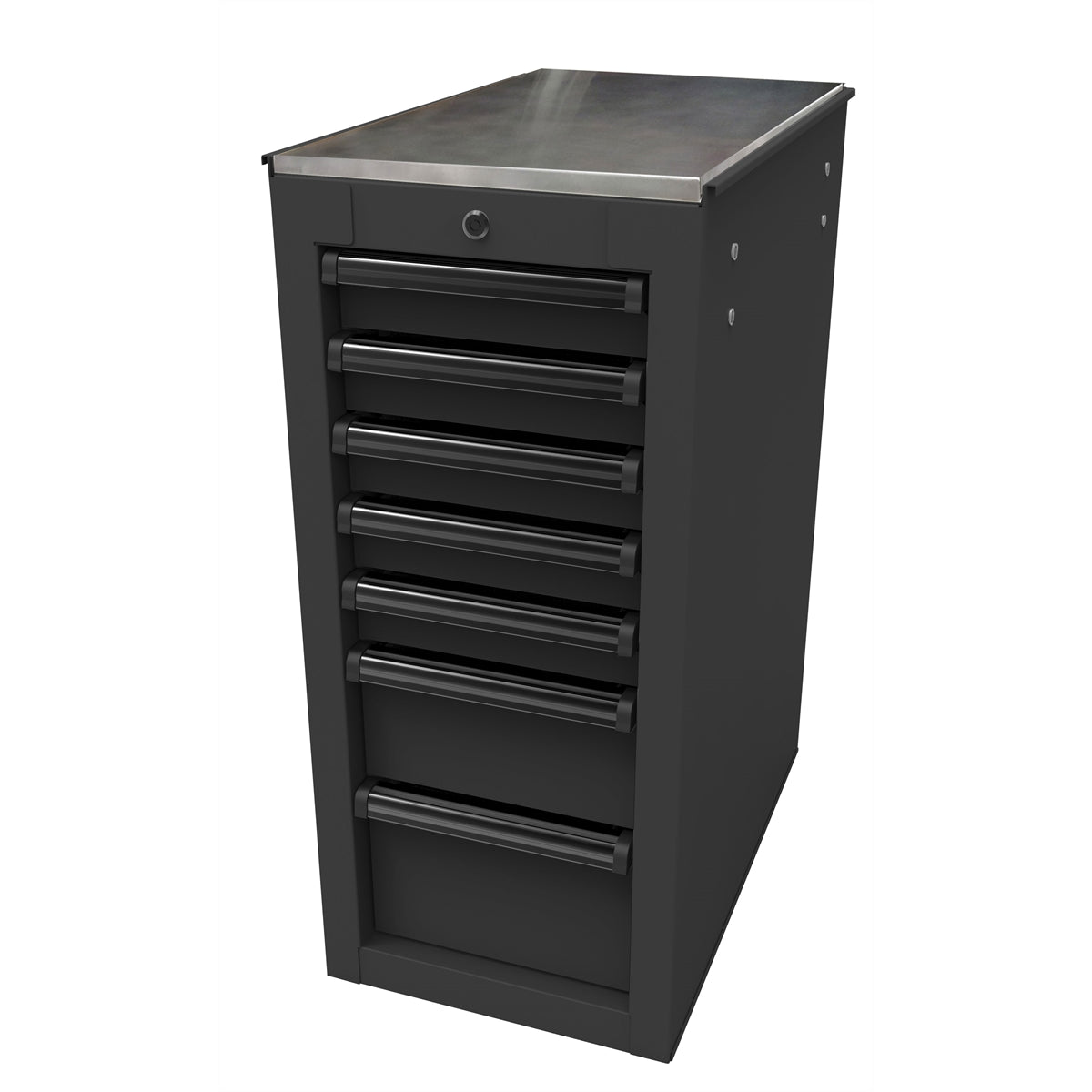 14-1/2" RS Pro 7-Drawer Side Cabinet Black Homak Manufacturing — OEM ...