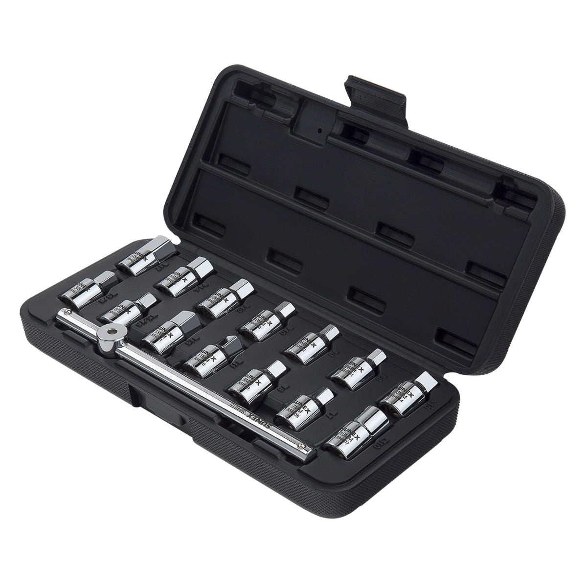 15-Piece 3/8 in. Drive Drain Plug Key Sunex — OEM Tech Tools